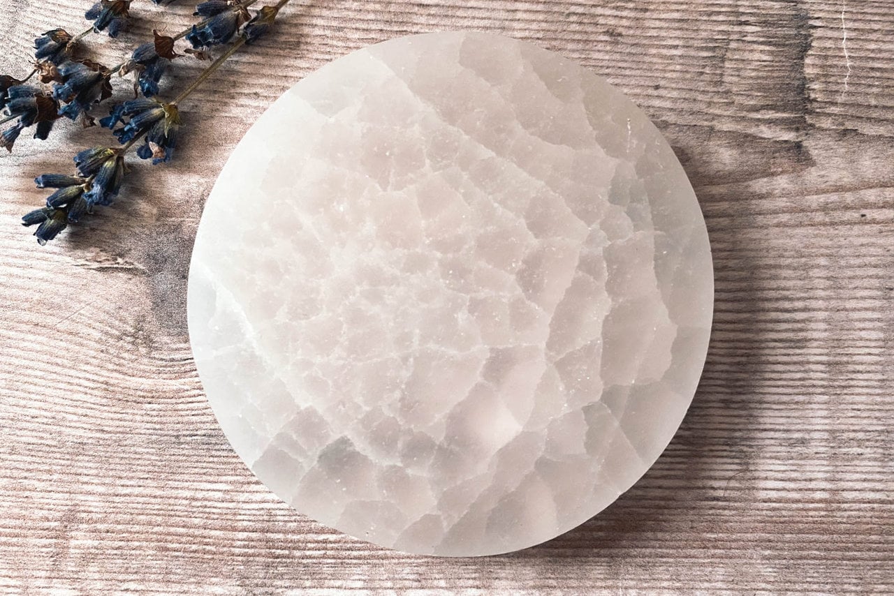 Selenite Charging Plate | Spiral Crystals UK